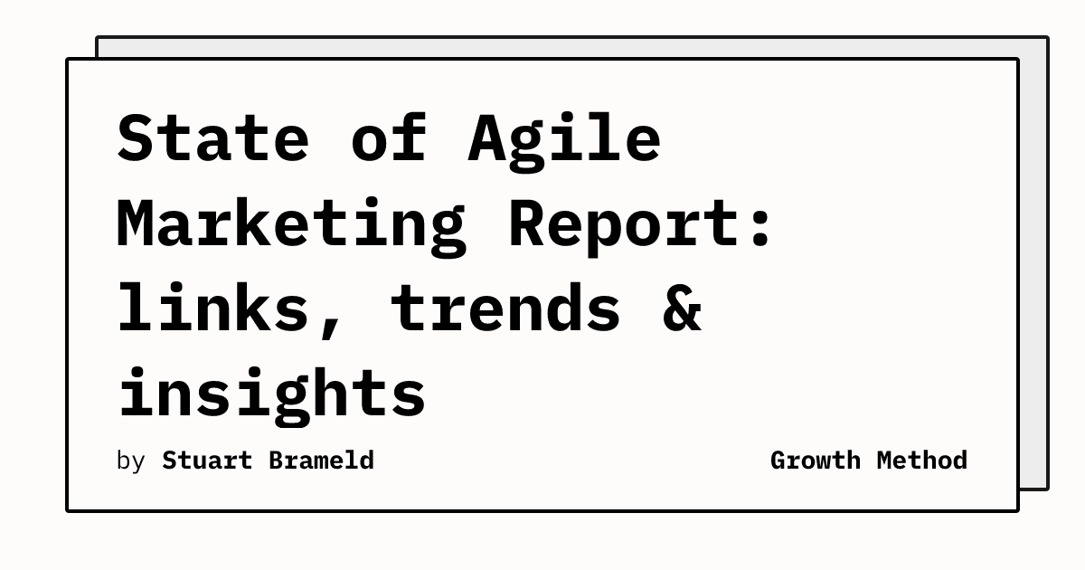 State of Agile Marketing Report: links, trends & insights | Growth Method