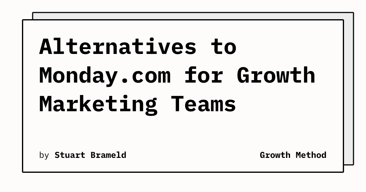 Alternatives to Monday.com for Growth Marketing Teams | Growth Method